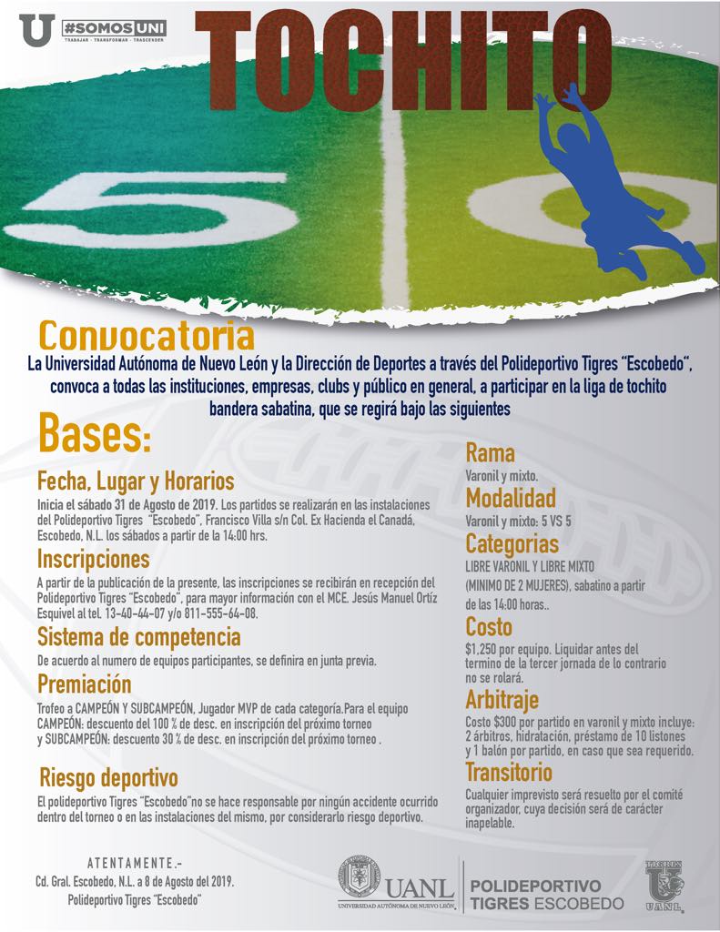 Liga Tochito Femenil y Mixto | Polideportivo Tigres Escobedo